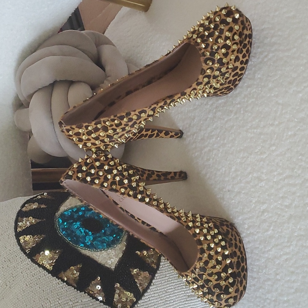 Vince Camuto Spiked Platform Heels - Gem